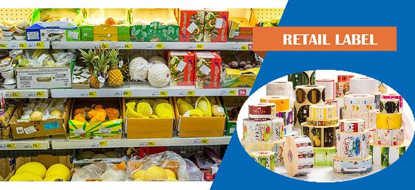 Pantone Custom Retail Labels Permanent CMYK Clear Printable Sticker Paper