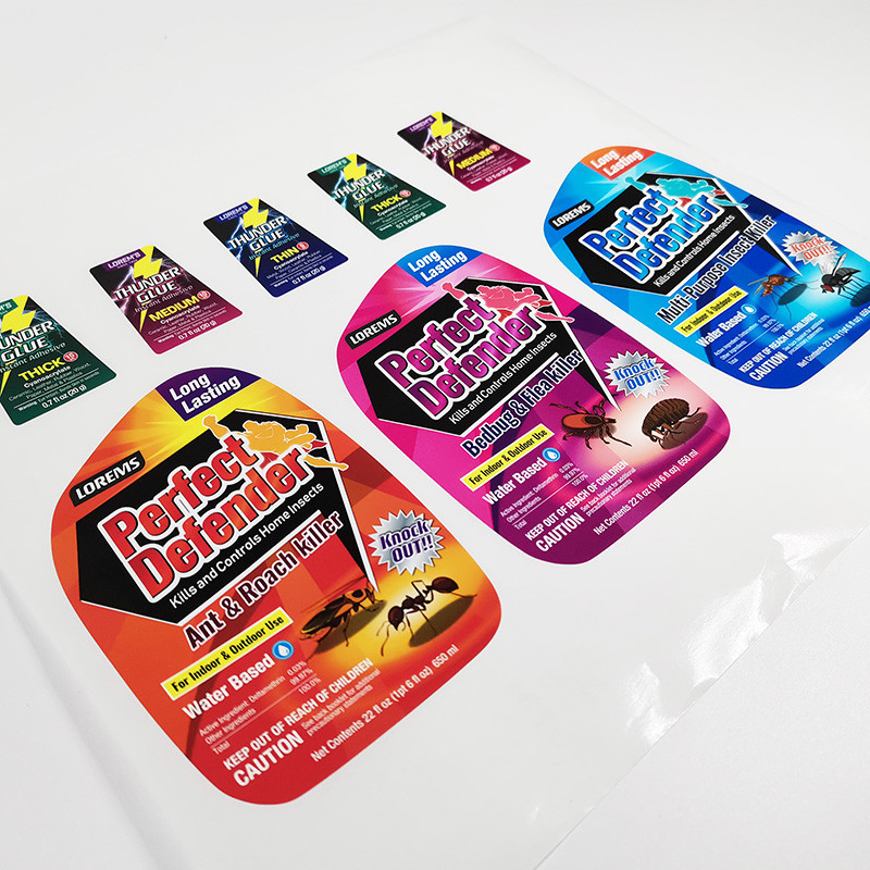 Glossy Chemical Products Labels CMYK Waterproof Matte Lamination Sticker