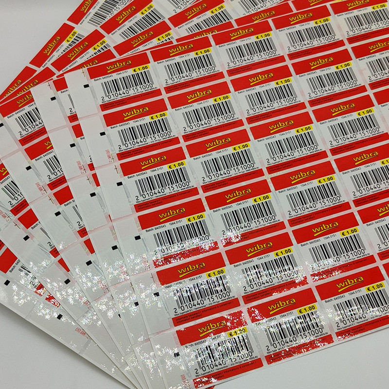 Removable Custom Retail Labels CMYK Barcode Vinyl Printer Paper