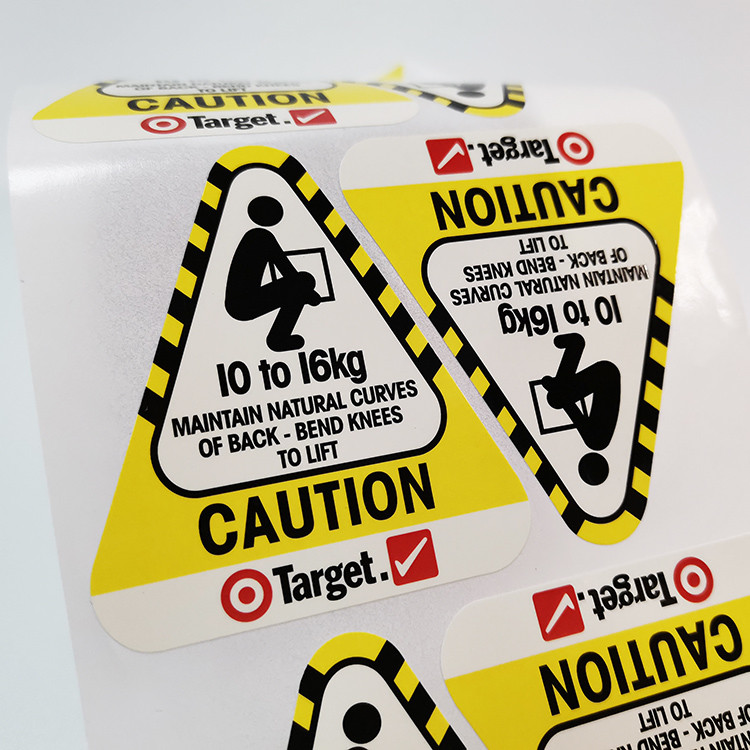 40 X 40mm Danger Warning Caution Labels BOPP Vinyl Waterproof Permanent ...
