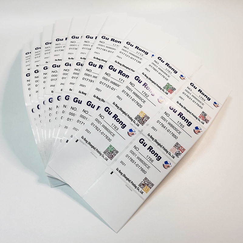 Circular Variable Data Label Printing Glossy Permanent Serial Number ...